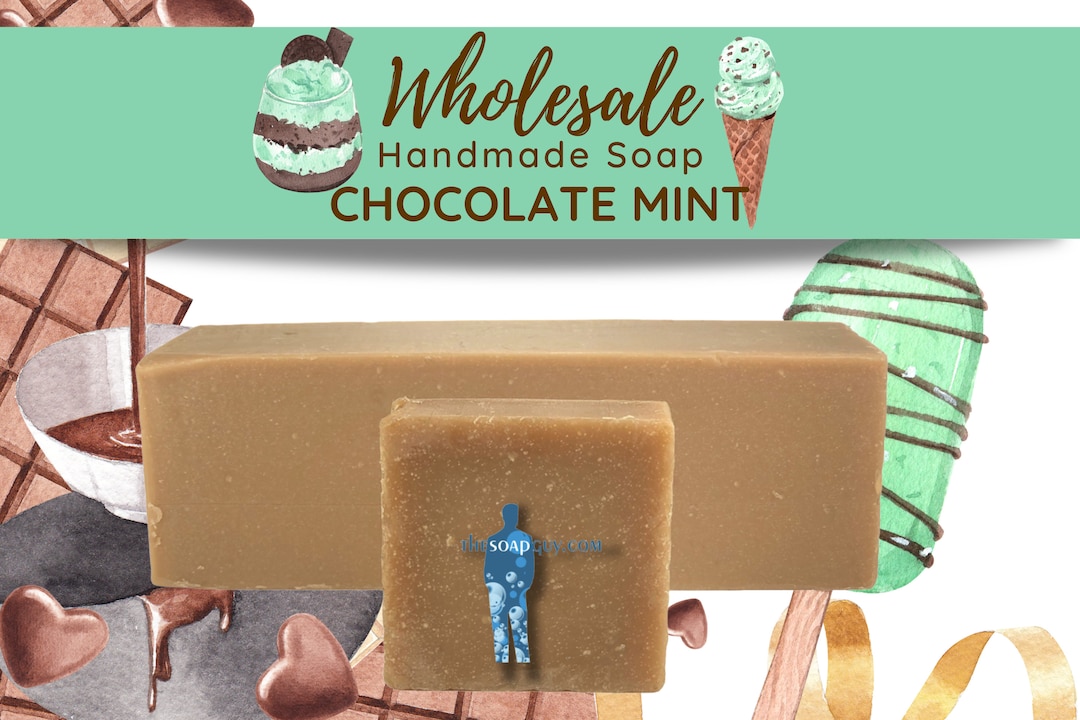 Chocolate Mint Soap Loaf | Handmade Vegan Bar Soap | Wholesale Bulk ...