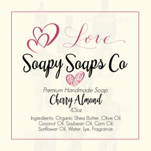 Valentine's Day Soap Label, Custom Soap Label, Editable Label, Label ...
