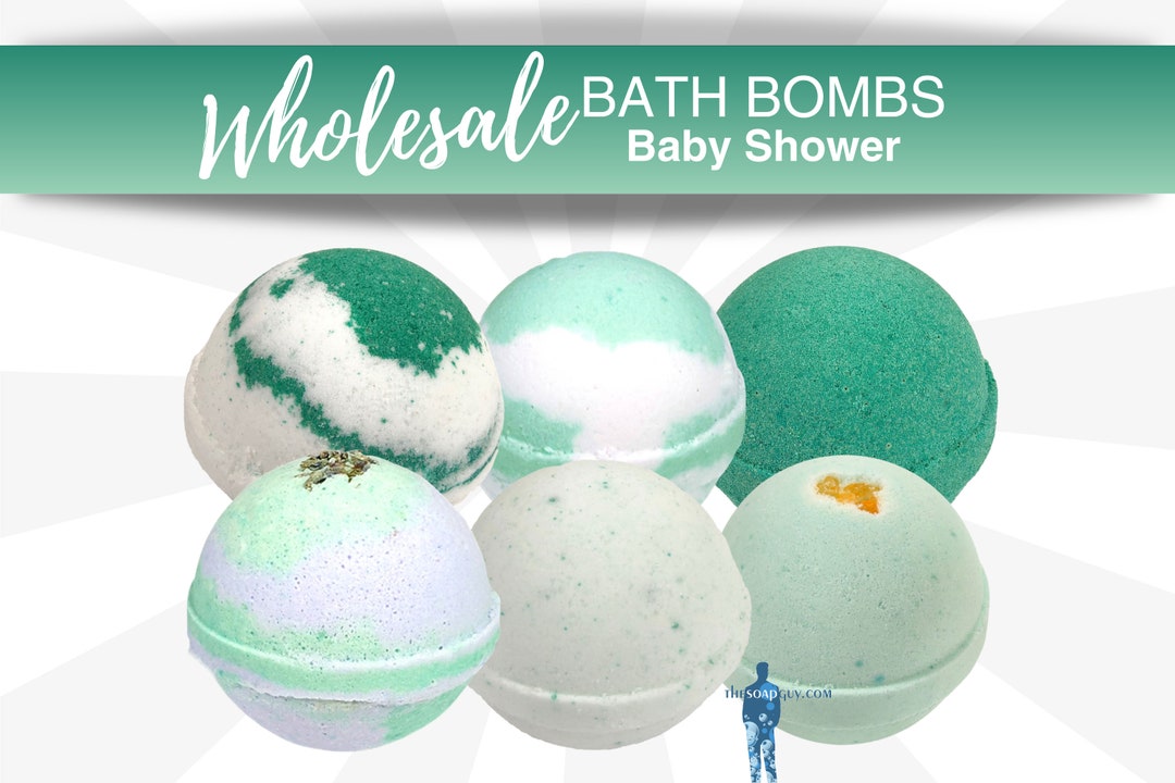 Green Baby Shower Bath Bombs | Handmade Wholesale Bath Bombs | Bulk ...