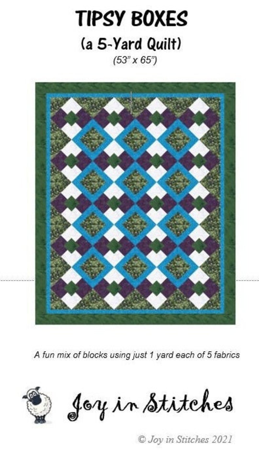 Tipsy Boxes Quilt Pattern - Etsy