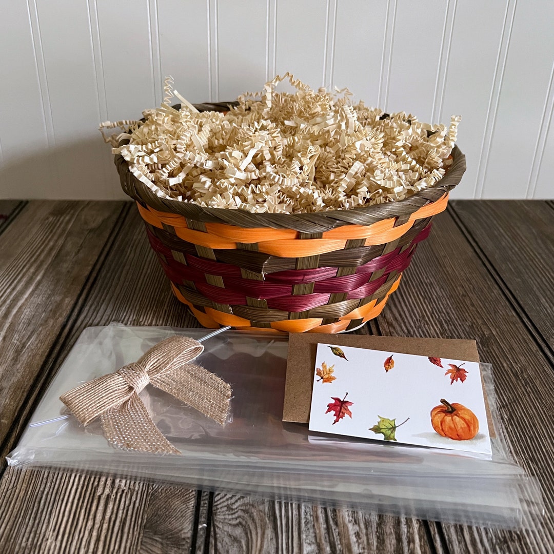 DIY Gift Basket Kit Round Fall Bamboo Basket Set Gift - Etsy