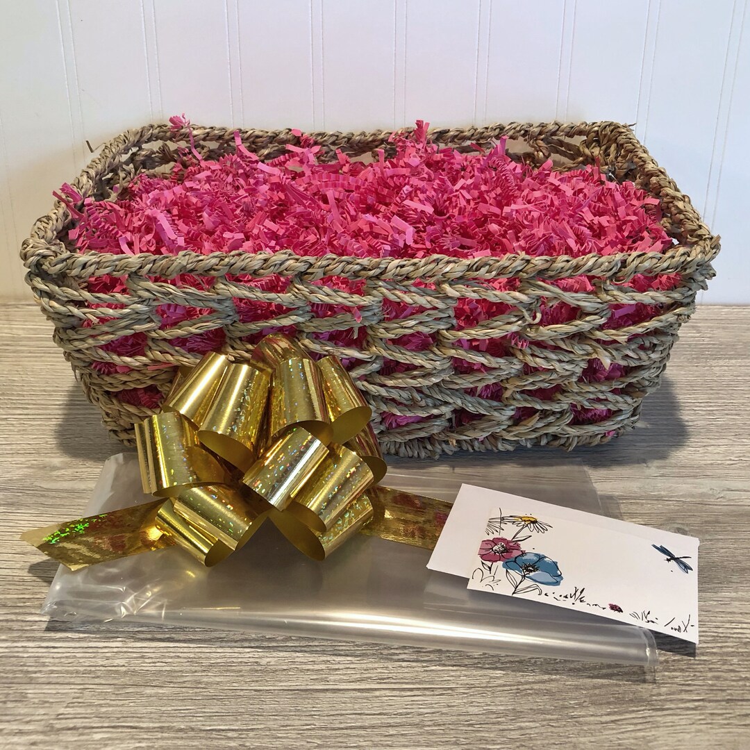 DIY Gift Basket Kit, Open Weave Sea Grass, Empty Basket for Gifts, Gift ...
