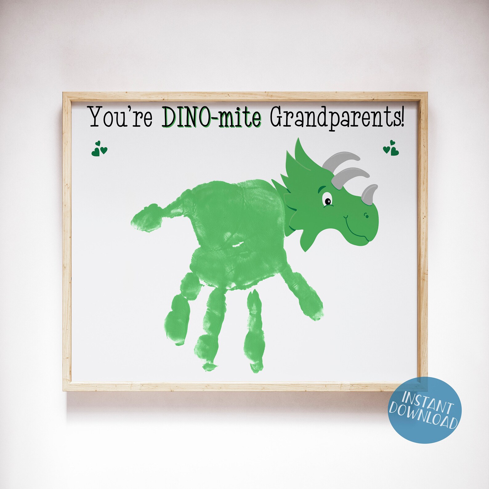 DIY Grandparents Day Gift Handprint Art Kids Handprint | Etsy