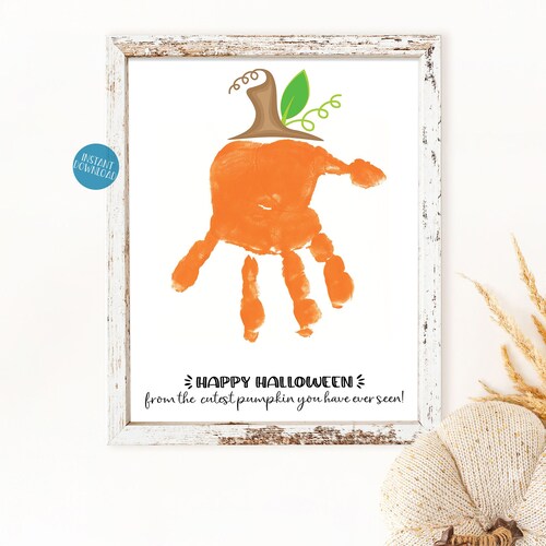 Halloween Skeleton Handprint Art Skeleton Printable Craft - Etsy