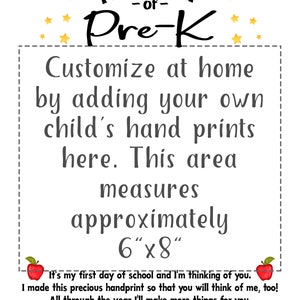 Handprint Art Back to School Poem, First Day of School Printable, DIY ...