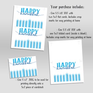 Printable DIY Hanukkah Card, Fingerprint Craft for Kids, Hanukkah Card ...