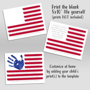 Memorial Day American Flag Handprint Art, Independence Day Handprint ...