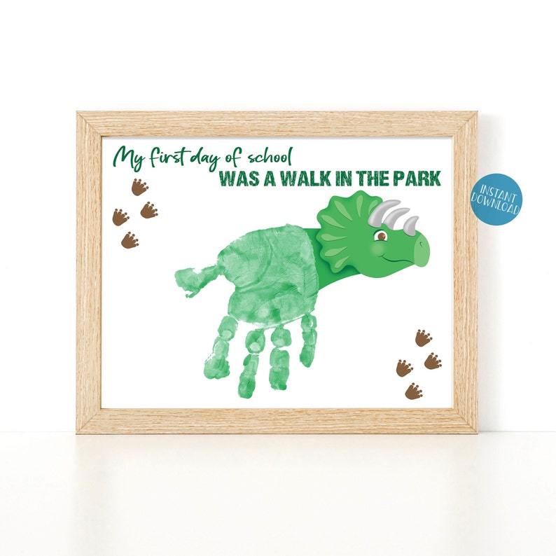 Walk in the Park First Day of School Handprint Art Back to - Etsy