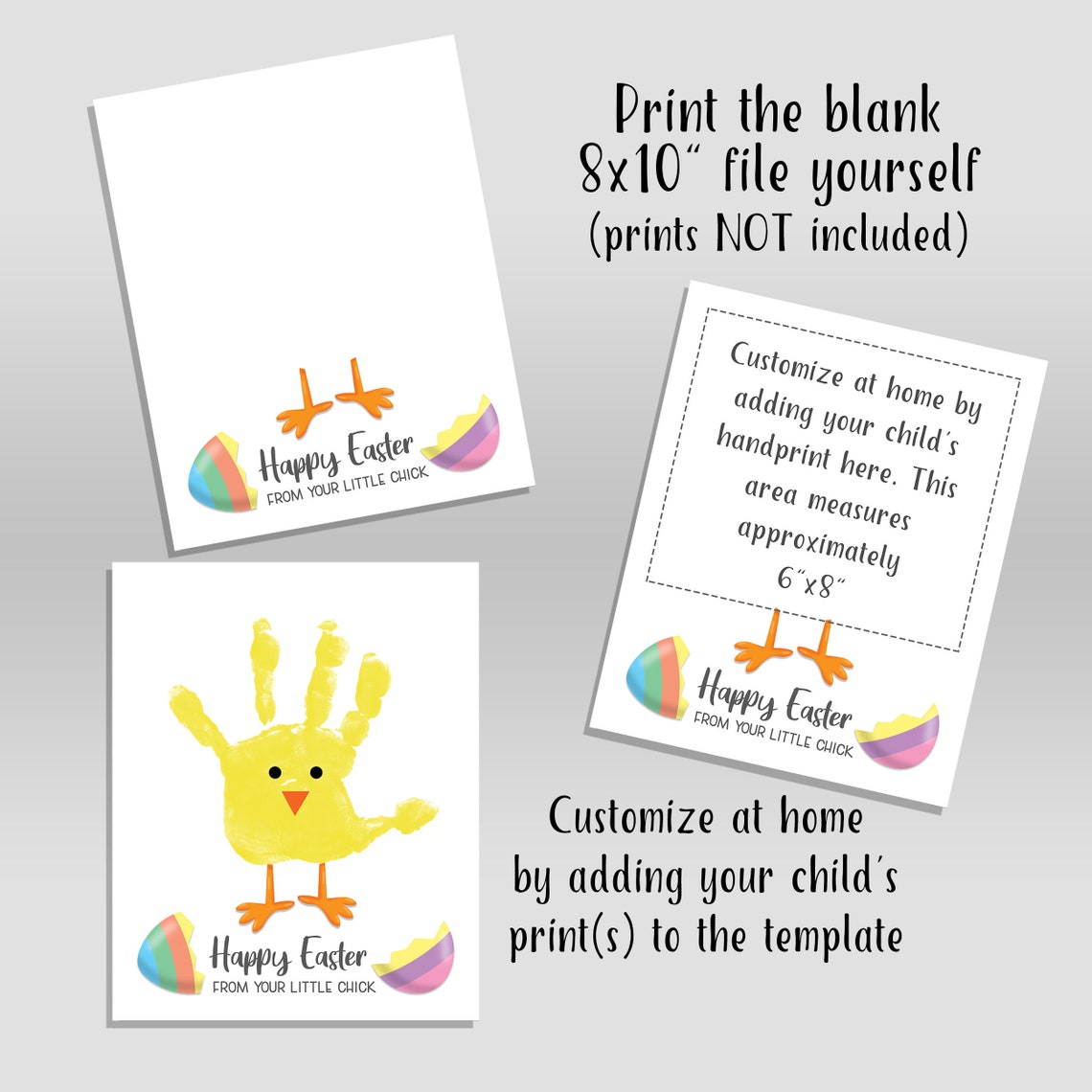 Easter Chicken Handprint Art Toddler Handprint Keepsake - Etsy