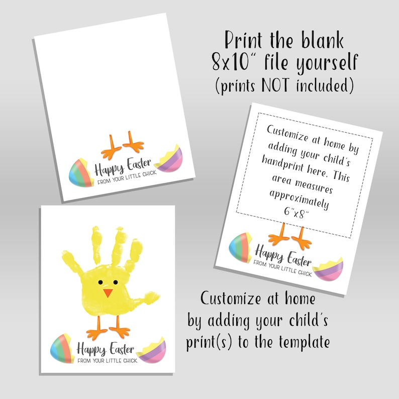 Easter Chicken Handprint Art, Toddler Handprint Keepsake, Easter Art ...