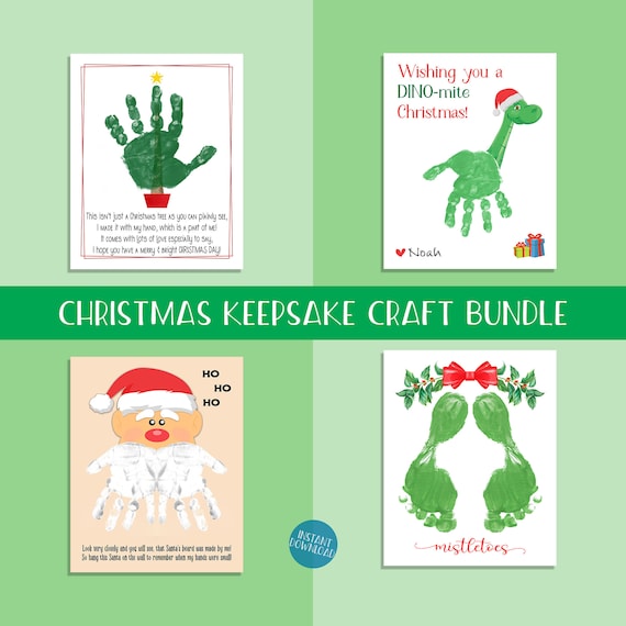 Christmas Handprint Art Bundle Handprint Craft for Kids | Etsy