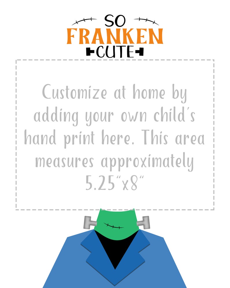 Frankenstein Handprint Art, Halloween Craft for Kids, Handprint ...