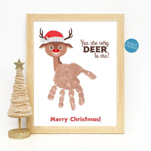 Christmas Footprint Art Baby Toddler DIY Kids Craft First - Etsy