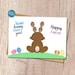 Printable Easter Card, Easter Bunny Thumbprint Craft, Fingerprint Art ...