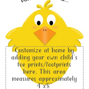 Easter Footprint Art, for Peeps Sake Card, Easter Chick Footprint ...