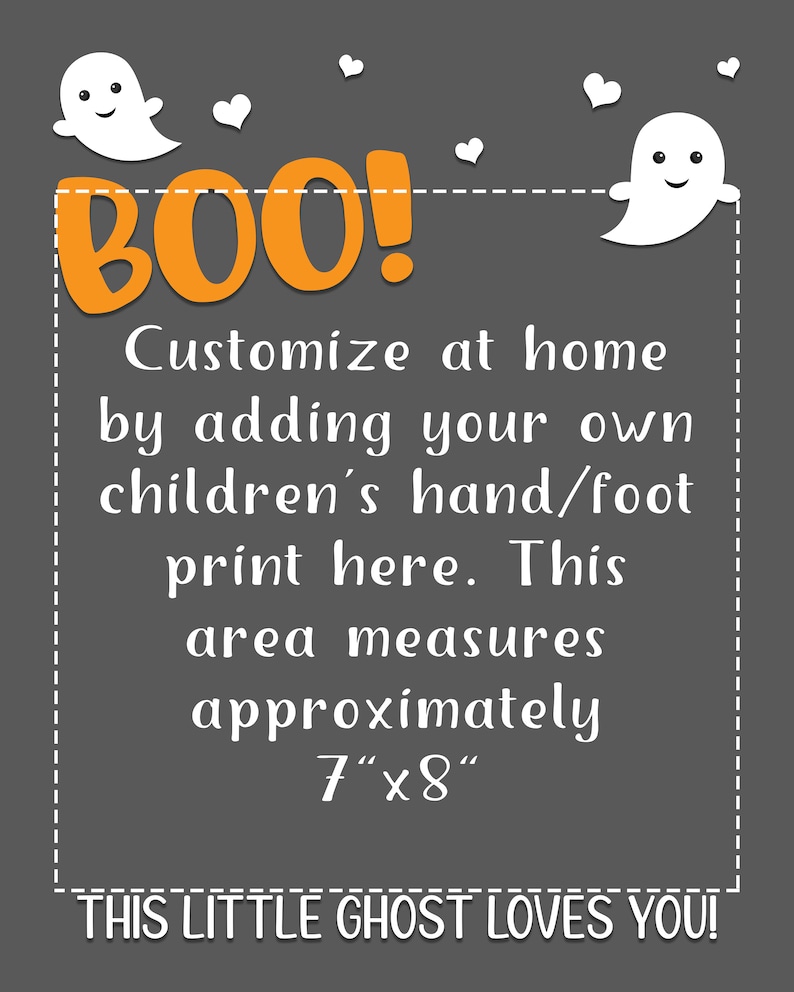Ghost Handprint Art, This Little Ghost Loves You, Baby Footprint ...
