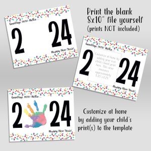 New Year's Eve 2024, New Year's Handprint Art, Baby Toddler Hands ...