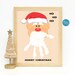 Santa Handprint Art Christmas Xmas Craft for Kids Printable - Etsy