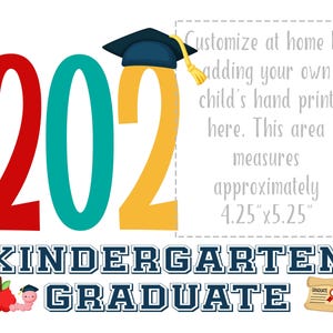 Kindergarten Graduation Sign, Handprint Art, DIY Kid Craft, 2025 ...