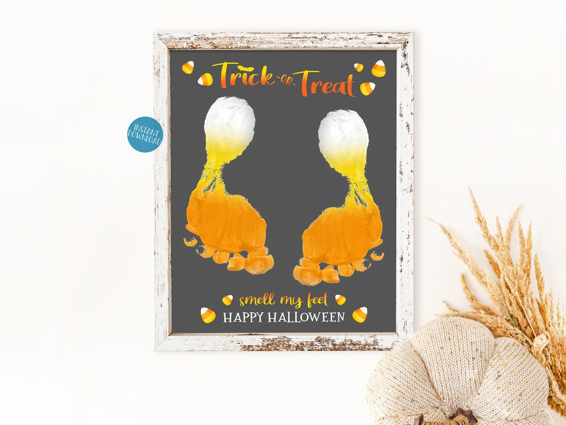 Halloween Footprint Art Project Trick or Treat Smell My Feet - Etsy
