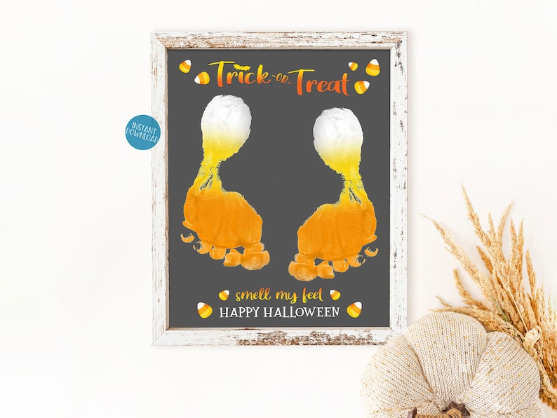 Halloween Footprint Art Project Trick or Treat Smell My Feet - Etsy