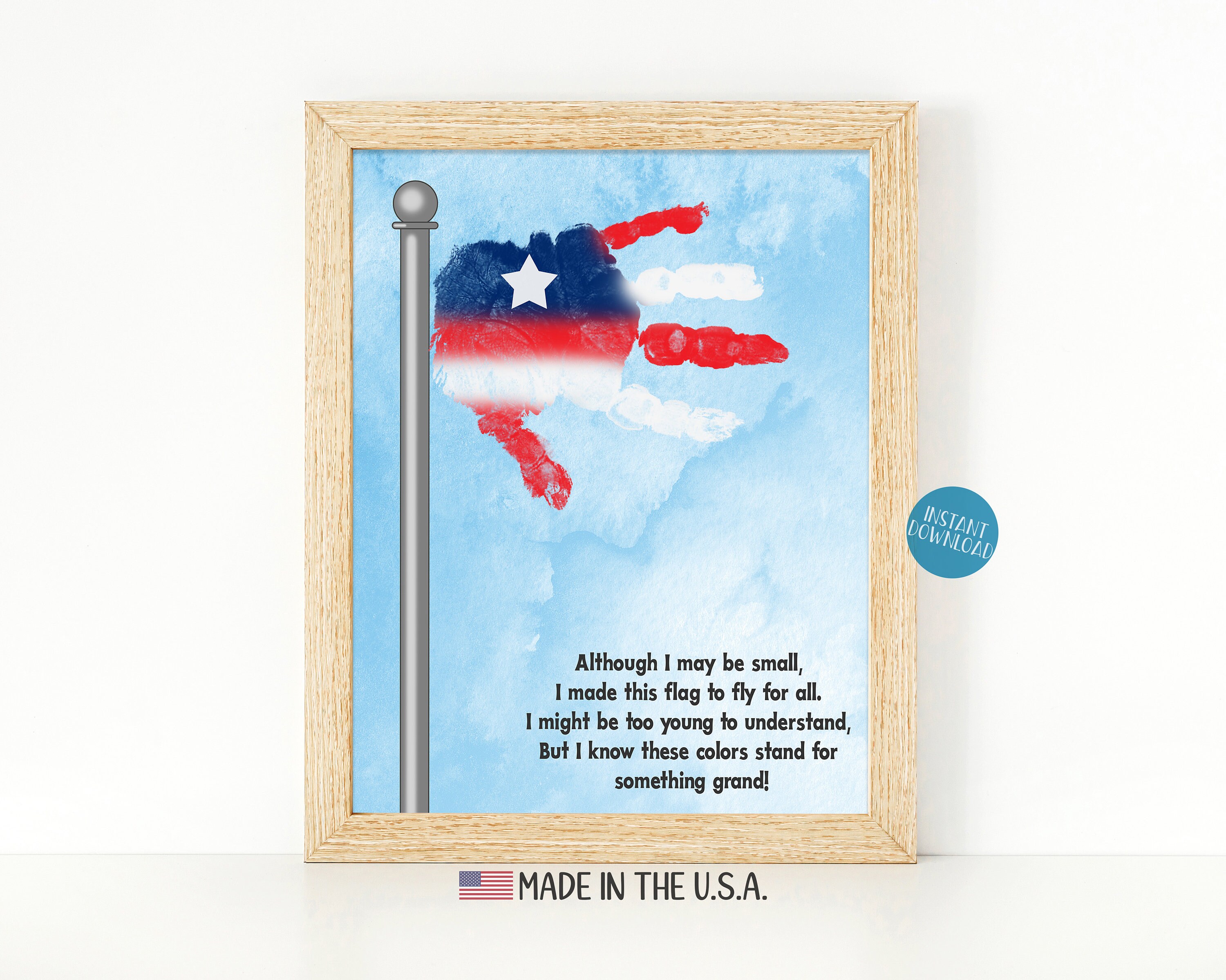 4th of July Footprint Art, July Fourth, Independence Day, DIY Kid Craft ...