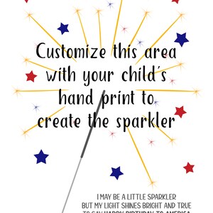 Sparkler Handprint Art, Baby First 4th of July Handprint Craft ...