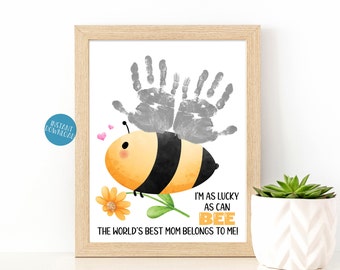 Mom Handprint Art Craft - Etsy