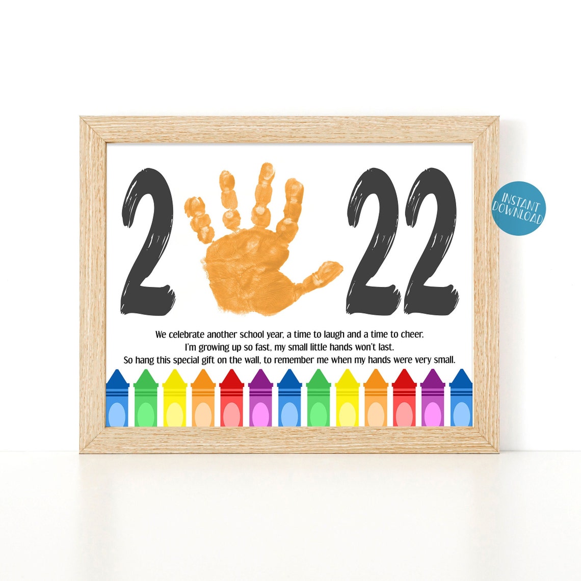 End of School Handprint Craft for Kids DIY Kid Craft Last - Etsy