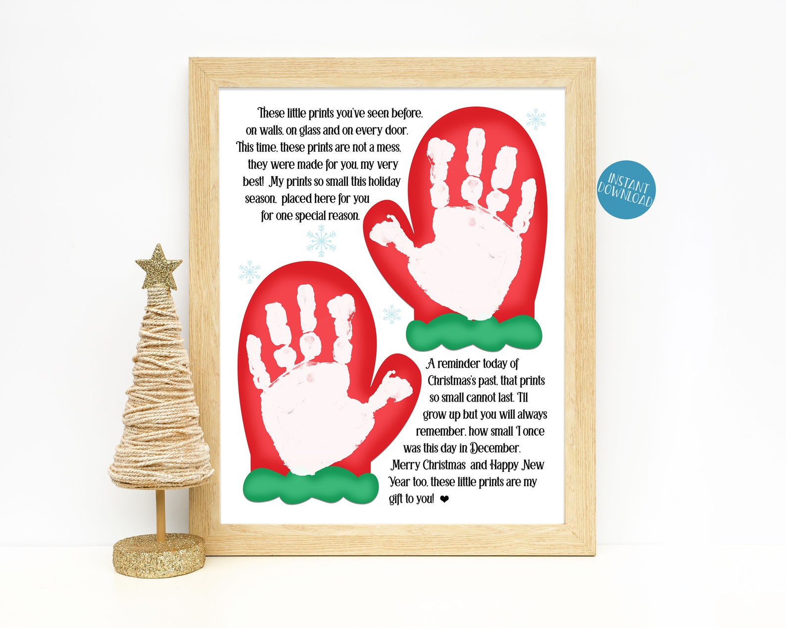 Christmas Handprint Poem Handprint Art Project for Toddlers - Etsy