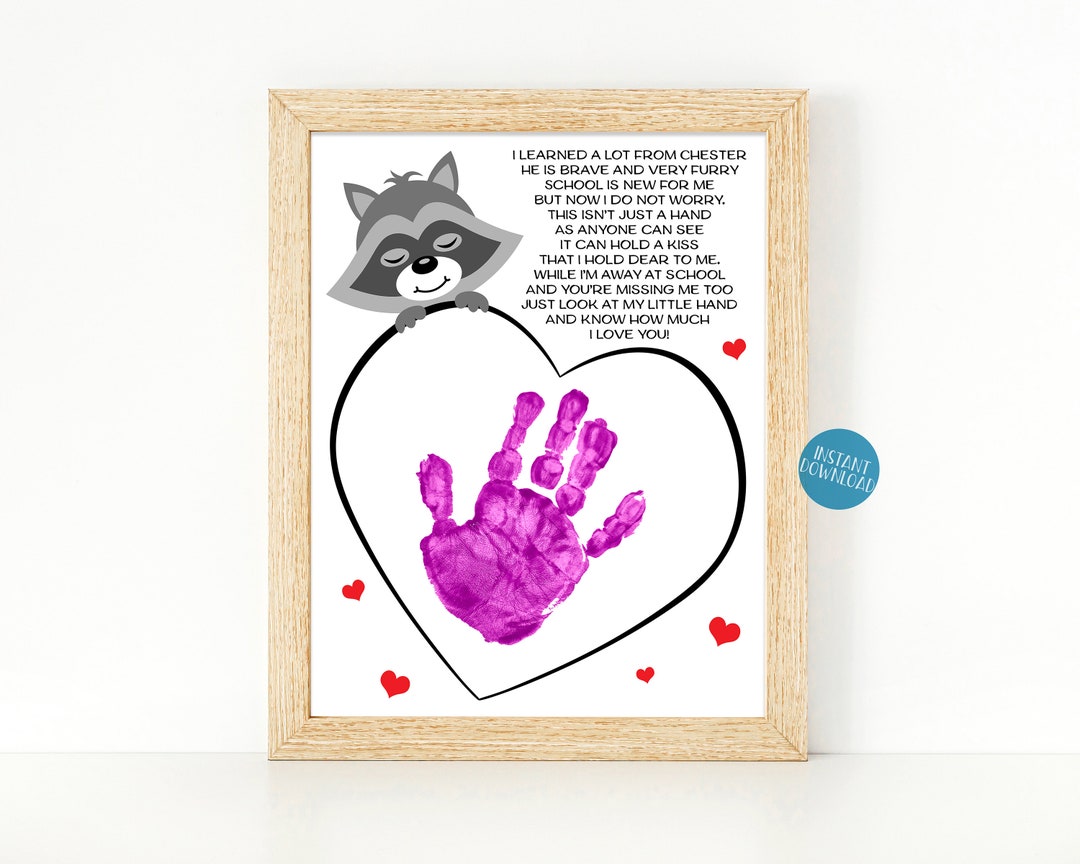 The Kissing Hand First Day of School Craft for Kids, Back to School ...