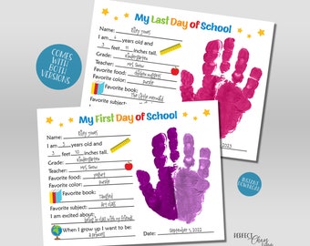 First Day of Kindergarten, First Day of School Memories Scrapbook Page ...