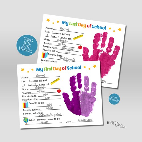 Printable Back to School Interview Kids First and Last Day - Etsy