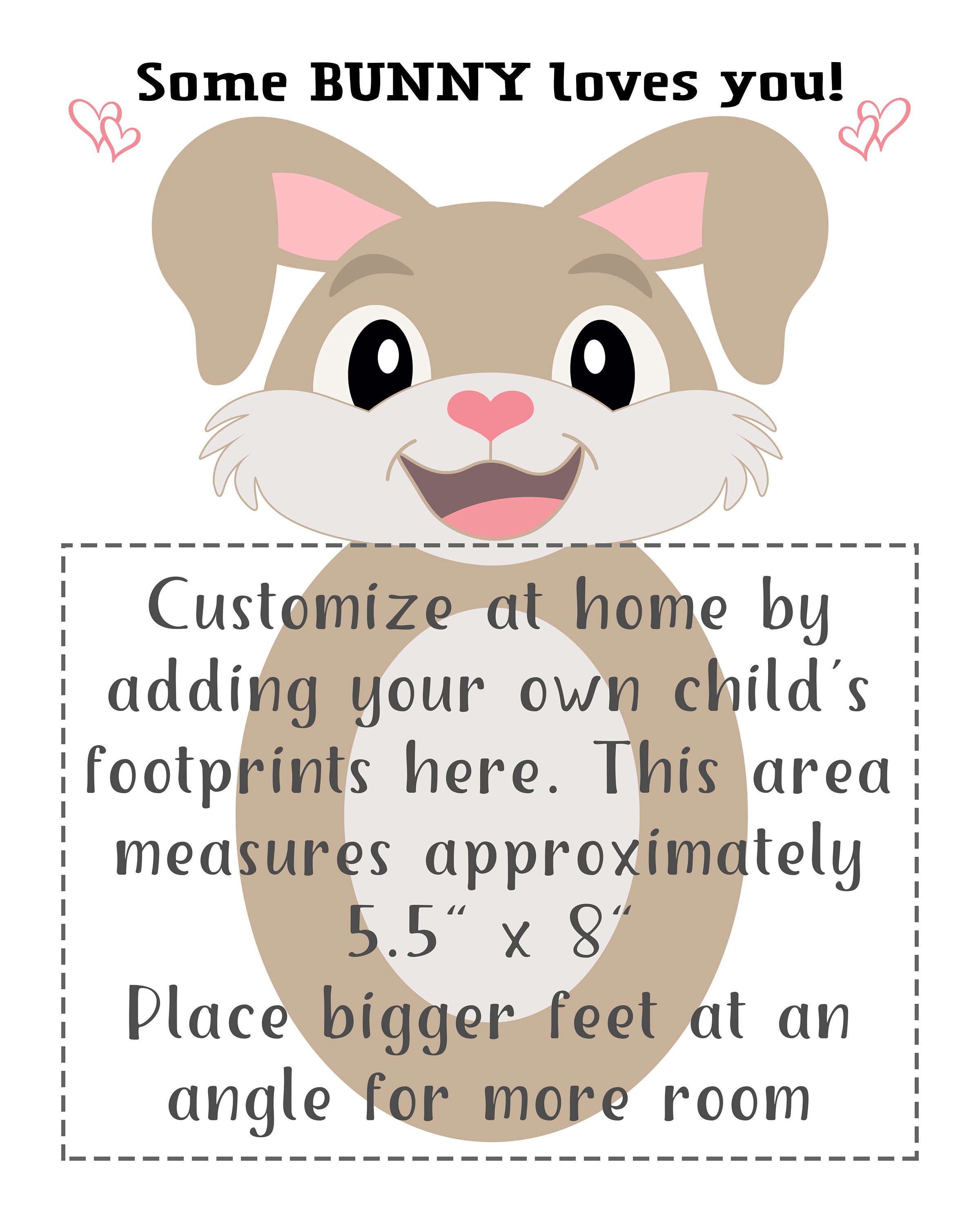 Easter Footprint Art, Bunny Footprint Keepsake, DIY Easter Toddler ...