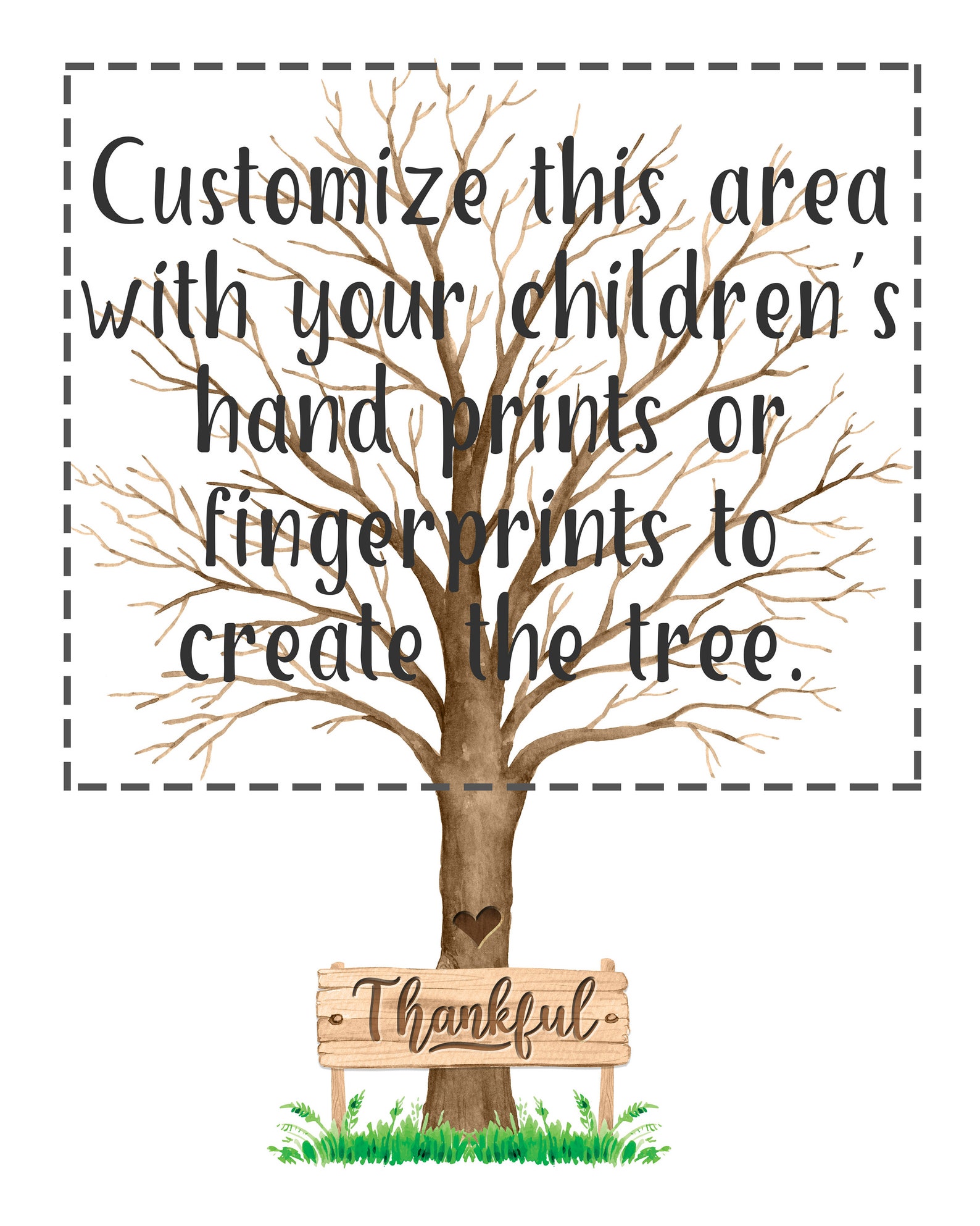 Thanksgiving Kid Craft, Handprint Tree Art, Handprint Keepsake, DIY ...