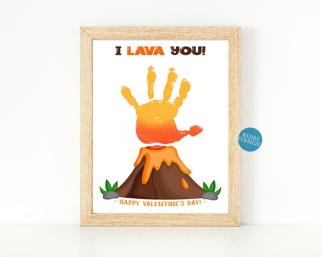I Lava You Handprint Art Valentine's Day Craft for Toddlers, Valentines ...