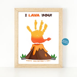 I Lava You Handprint Art Valentine's Day Craft for Toddlers, Valentines ...