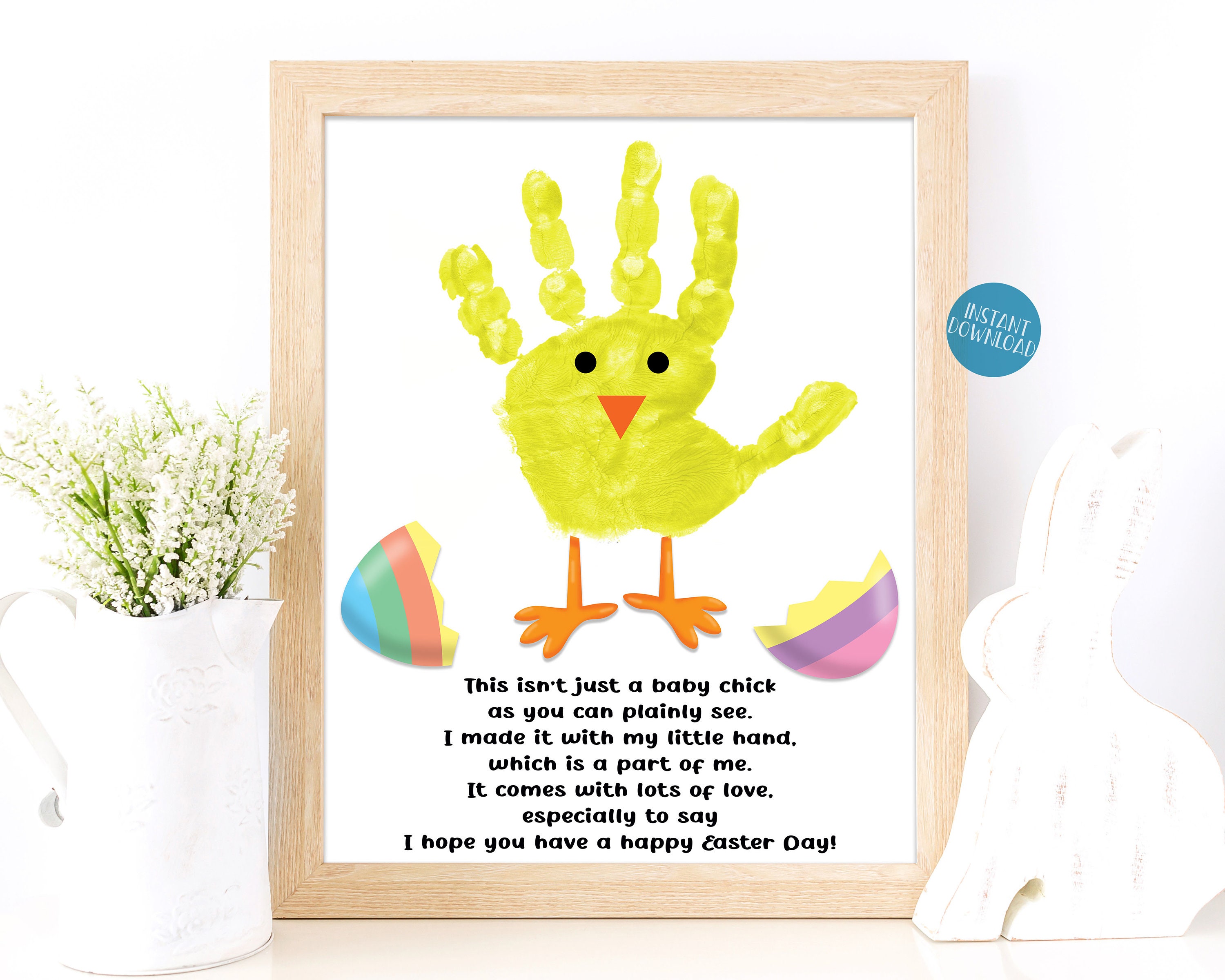 Easter Chicken Handprint Art Project for Kids Toddler - Etsy