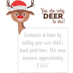 Merry Christmas Reindeer, Christmas Xmas Handprint Art, Baby Toddler ...