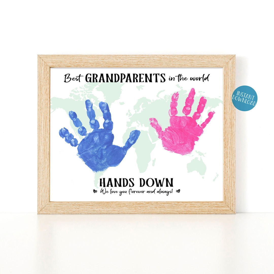 Best Grandparents in the World Handprint Art Project for Kids ...