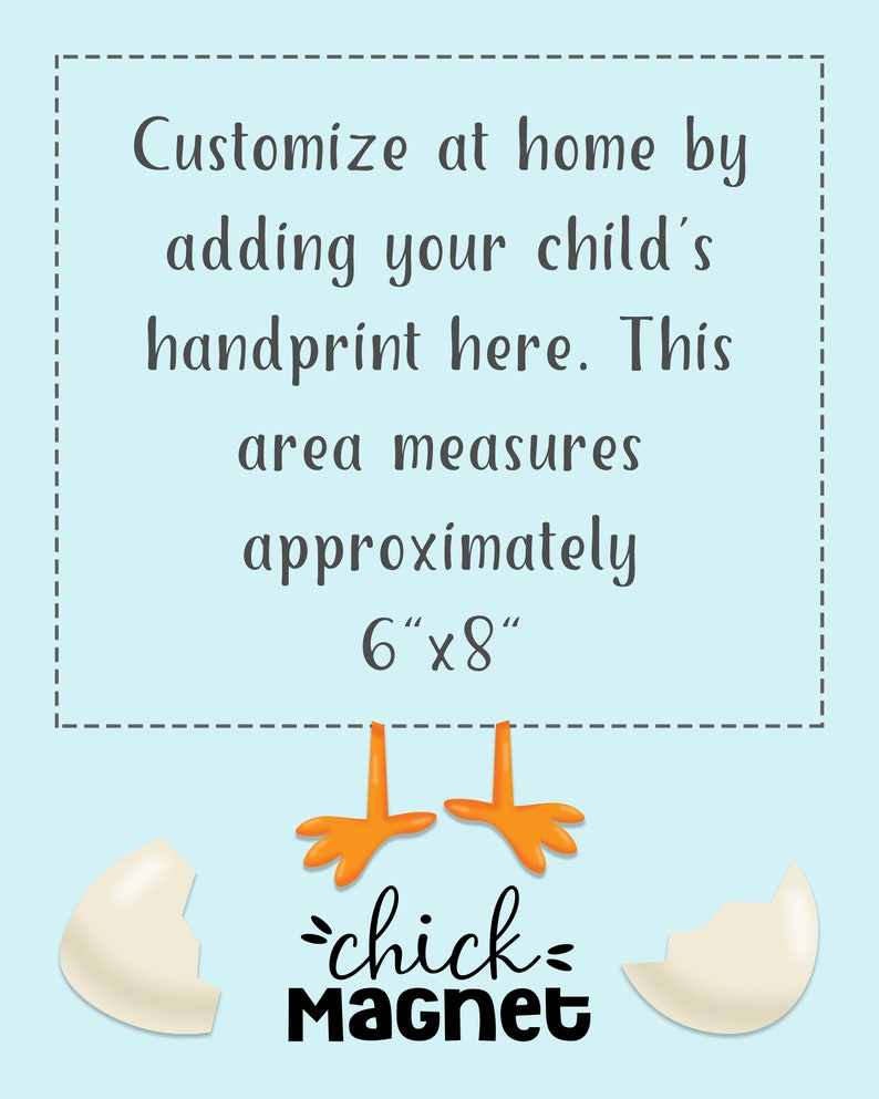 Chick Magnet Easter Handprint Art Toddler Handprint Keepsake - Etsy