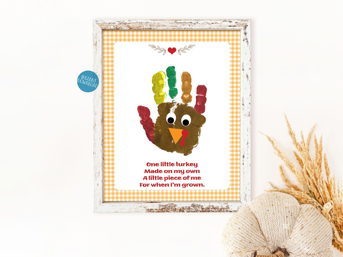 Thanksgiving Handprint Craft Turkey Handprint Art Project for - Etsy