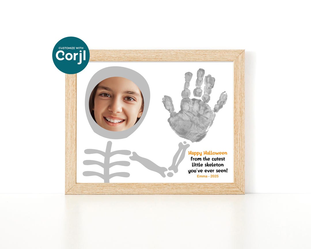 Halloween Handprint Art, Editable Skeleton Handprint Craft Handprint ...