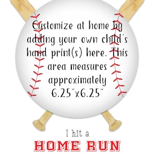 Baseball Grandpa Gift, Handprint Art Project for Kids, Handprint ...