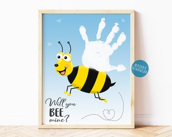 Bee Handprint Art | Etsy