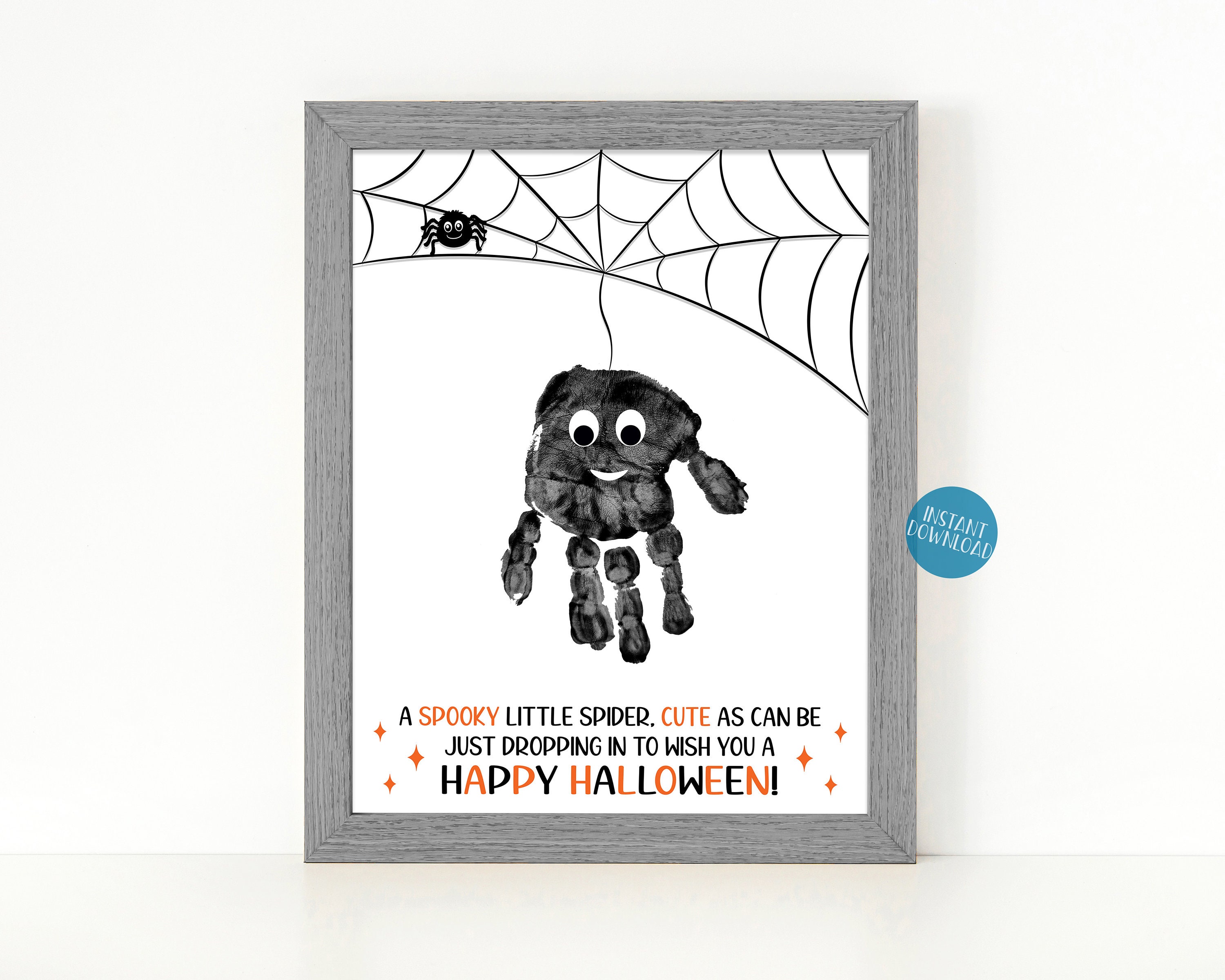 Spider Handprint Art, Halloween Handprint Craft for Kids, Handprint ...