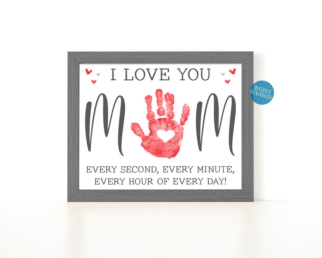 Handprint Keepsake Gift for Mom, Handprint Art Mother's Day Poem, Baby ...