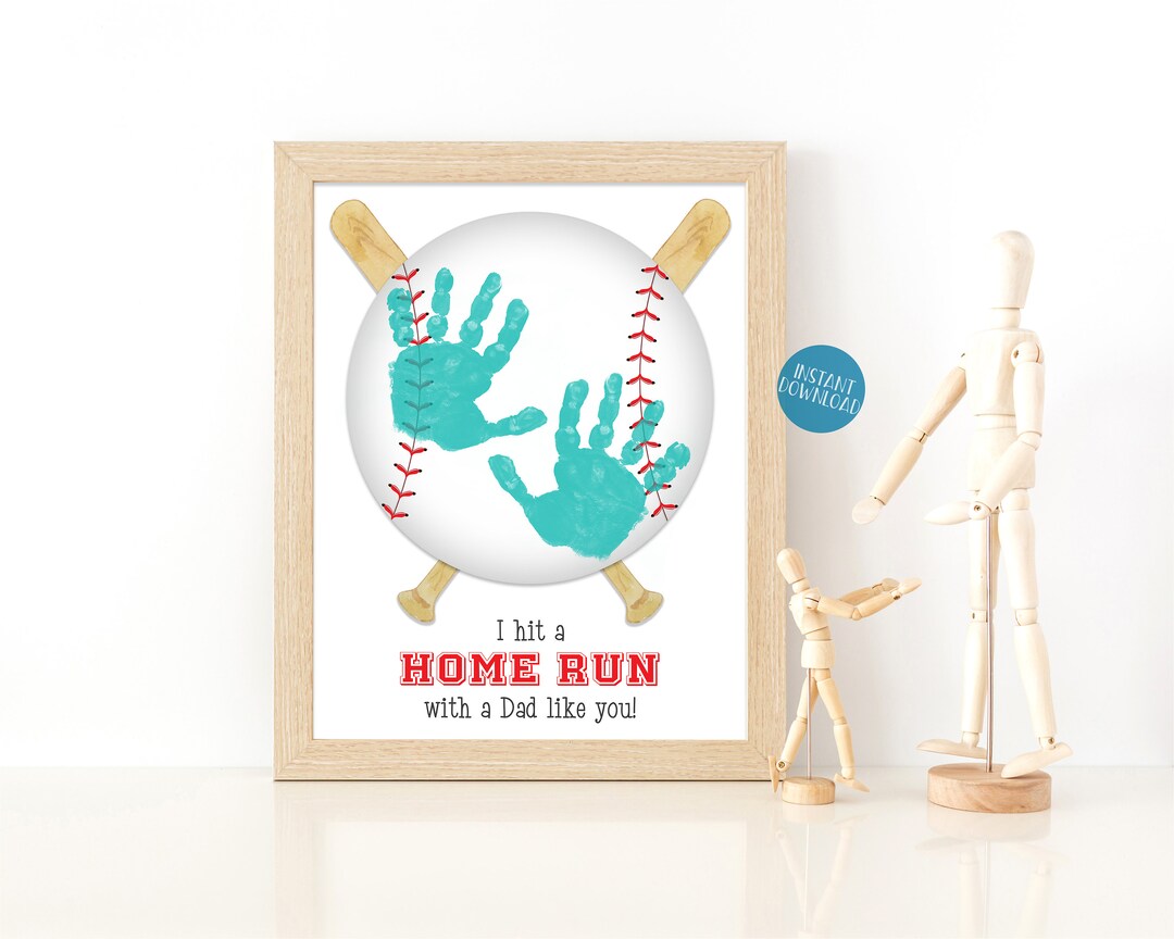 Baseball Dad Gift, Handprint Art Project for Kids, Handprint Keepsake ...