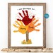Thankful Tree Handprint Art, DIY Kid Craft Kit, Thanksgiving Handprint ...