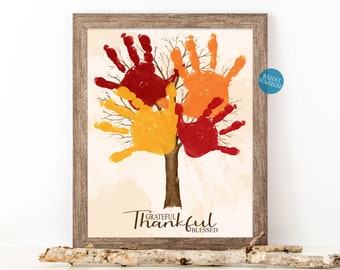 Thanksgiving Handprint Art DIY Kid Craft Handprint Keepsake | Etsy